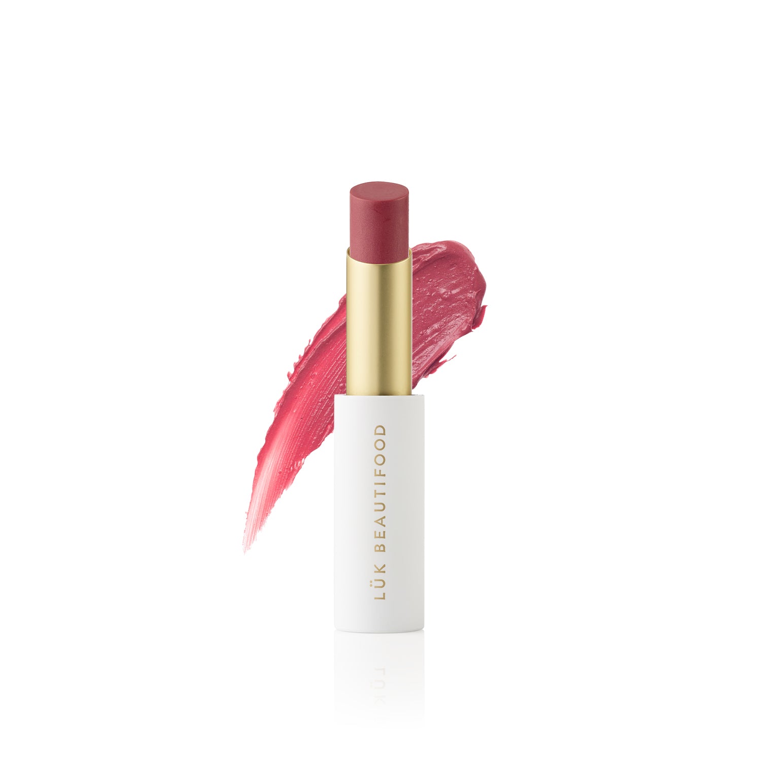 Luk Beautifood Lip Nourish Natural Lipstick - Ruby Grapefruit - Rich Pink